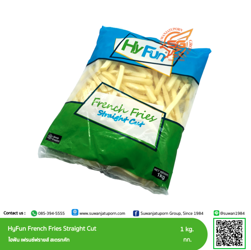 HyFun French Fries Straight Cut ไฮฟัน เฟรนซ์ฟรายส์ สเตรทคัท – Suwanjatuporn Co.,LTD Since 1984