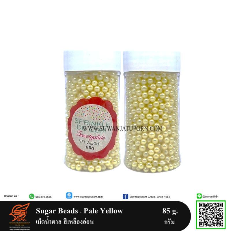 Sugar Beads – Pale Yellow เม็ดน้ำตาล สีเหลืองอ่อน – Suwanjatuporn Co ...