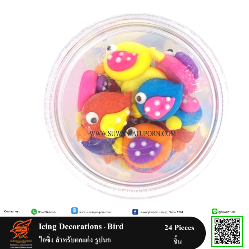 Icing Decorations – Bird ไอซิ่ง สำหรับตกแต่ง รูปนก – Suwanjatuporn Co ...